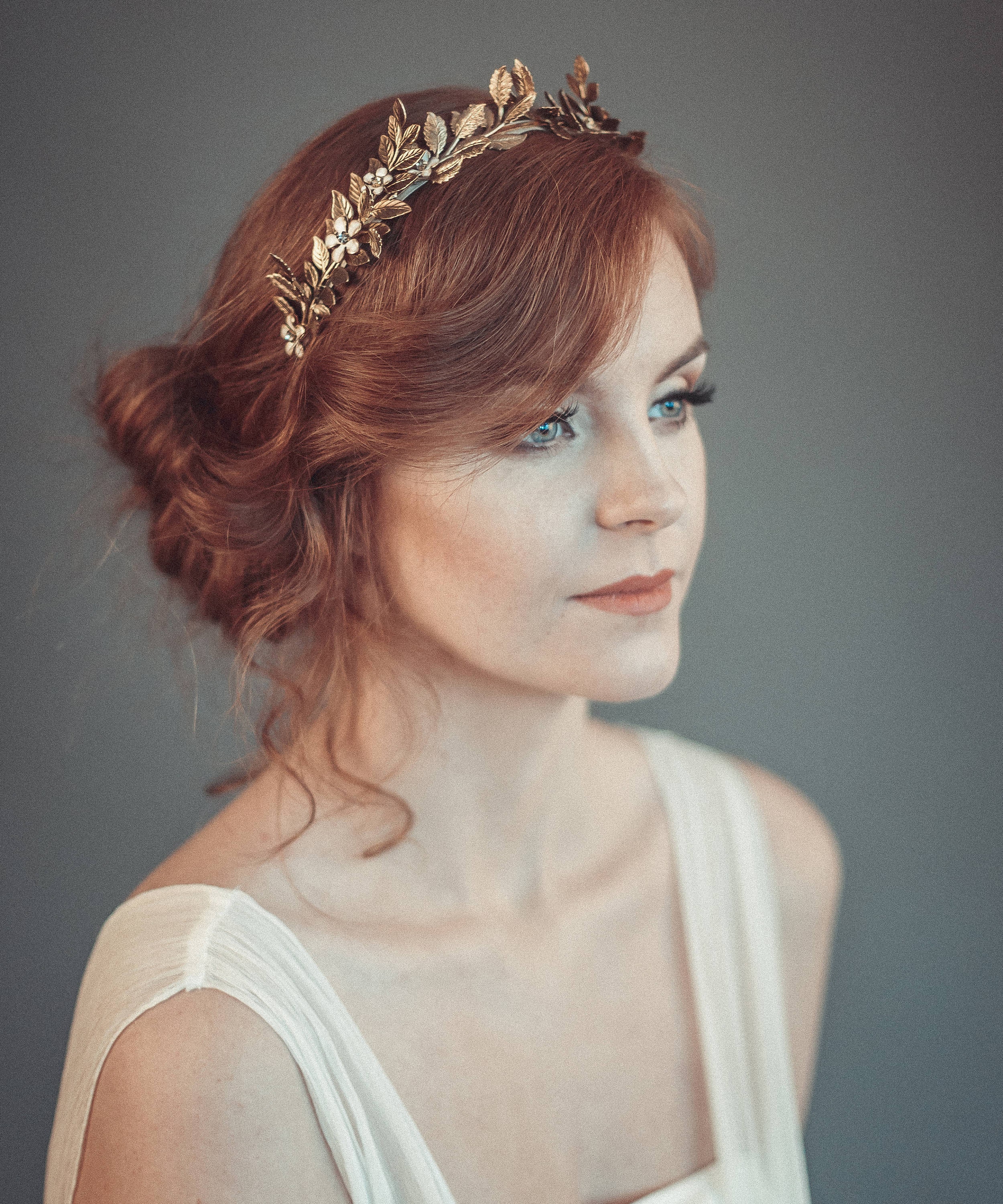 Gold Leaf Tiara - Laurel Leaf Flower Crown - Bridal Tiara - Bridal Leaf ...