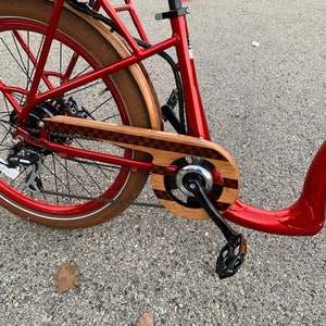 Wood Bicycle Chain Guard. Chain Protector, Skirt Guard, Chain Case ...