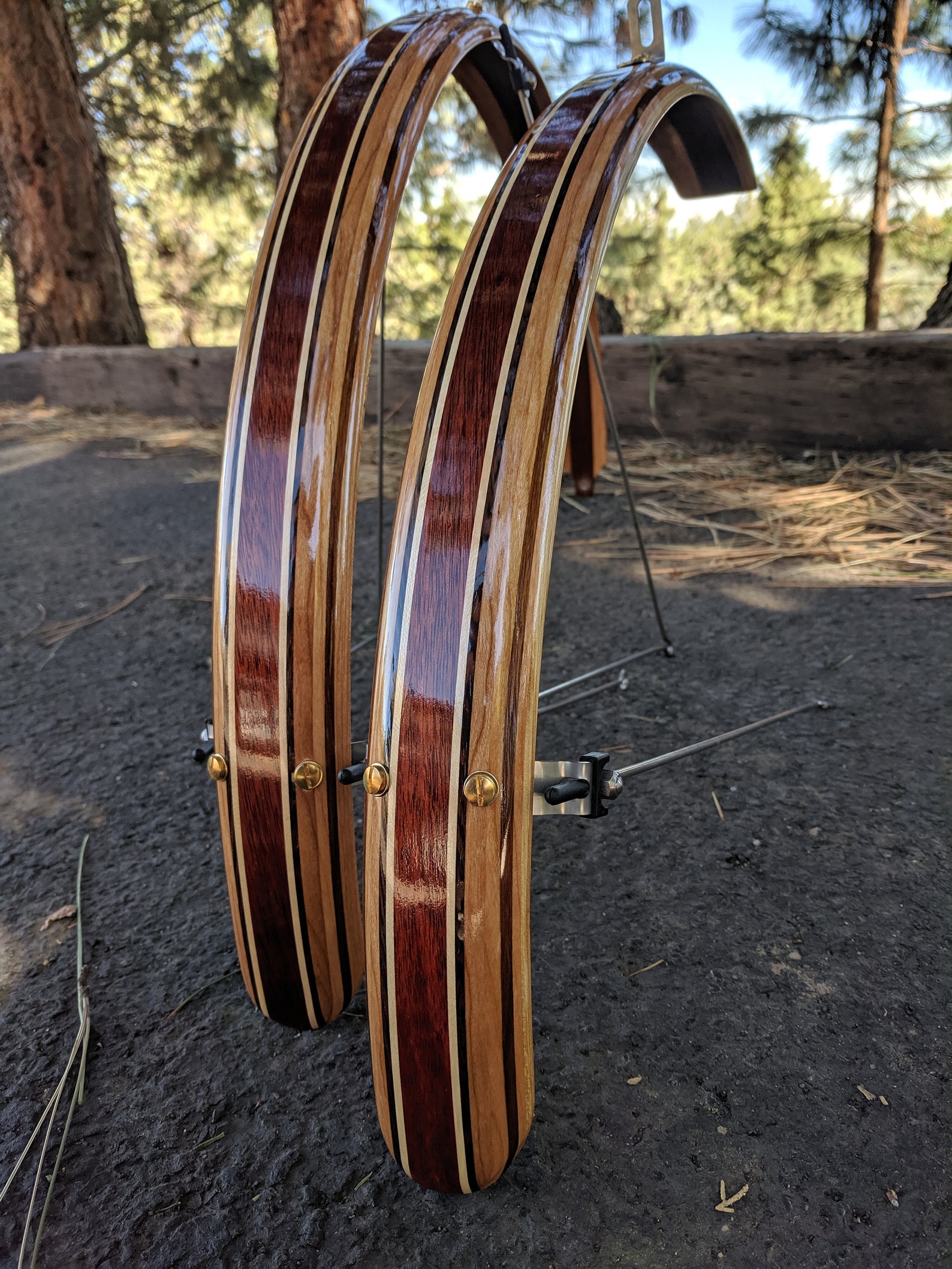 Wooden Bicycle Fenders Fully Shaped Compound Curve Cherry - Etsy