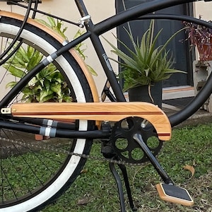 Wood Bicycle Chain Guard. Chain Protector, Skirt Guard, Chain Case ...