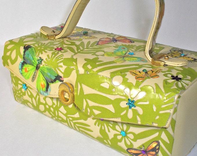 Up Cycled Decoupaged Retro Box Style Handbag OOAK - Etsy