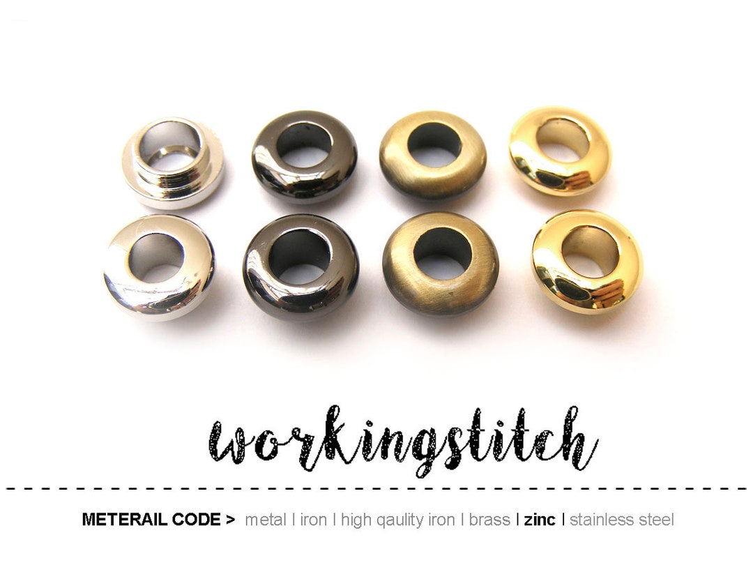 Snap Eyelet 20pcs 4.7mm, 3/16inside ZINC ALLOY Snap Eyelet Rings ...