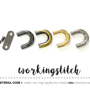 4pcs 10mm Zinc SCREW BACK D-ring FOB Purse Hardware Finding for Purse ...