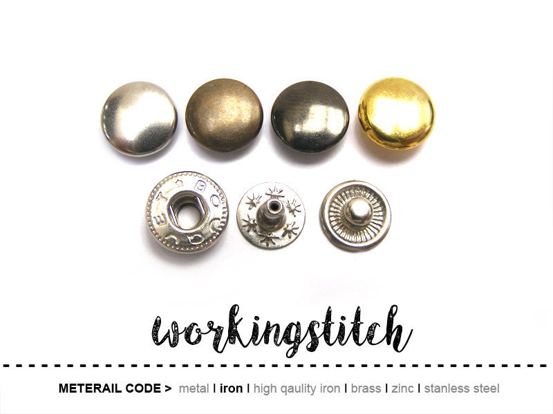 100sets 10mm SNAP COLOR Spring Button Fastener Vt2 - Etsy