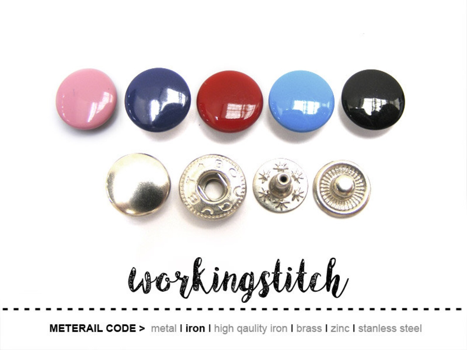 100sets 10mm SNAP COLOR Spring Button Fastener Vt2 - Etsy