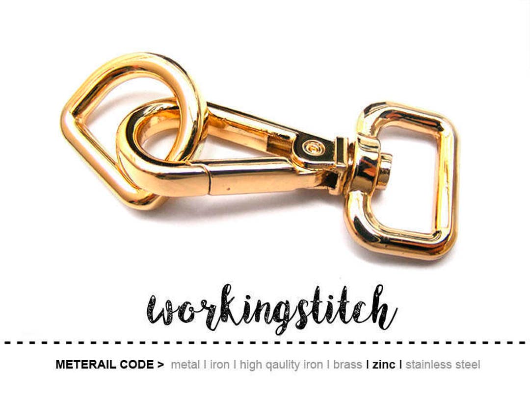 4sets 16mm ZINC GOLD Push Gate Hook Swivel Hook and D Rings - Etsy