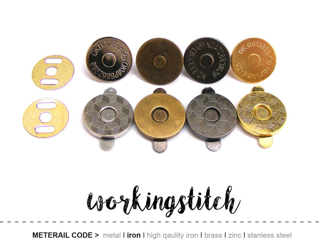 50 Sets 14 Mm Magnetic Snap Closure / Extra Thin With Pattern - Etsy