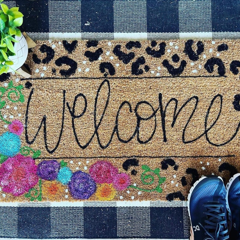 Leopard Door Mat - Etsy