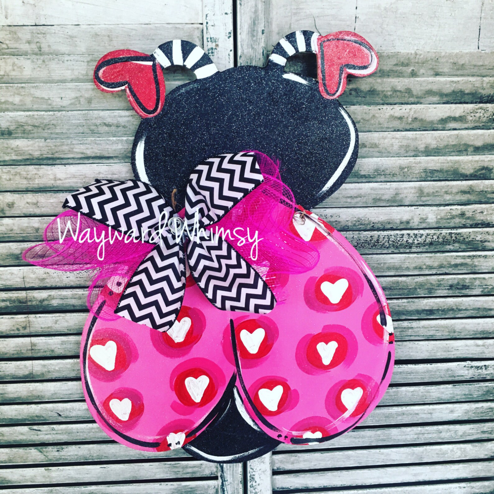 Love Bug Lady Bug Wood Cut Out Door Hanger - Etsy