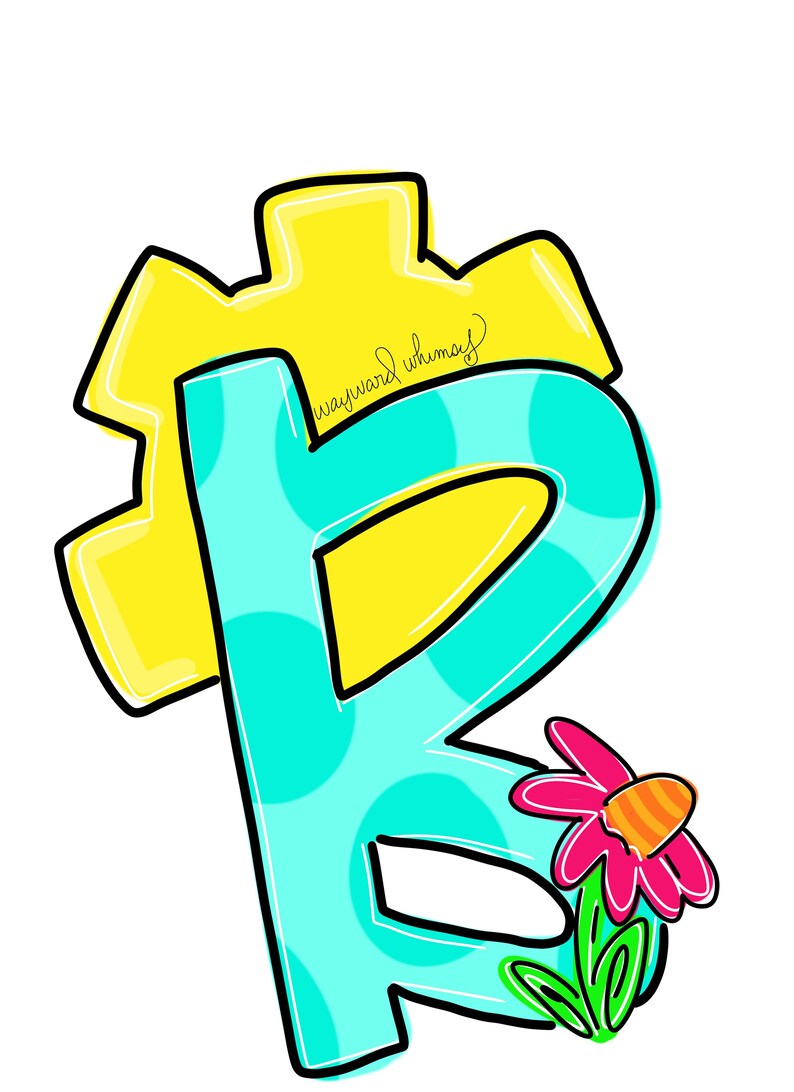 Spring Letter B Door Hanger Downloadable File Printable - Etsy