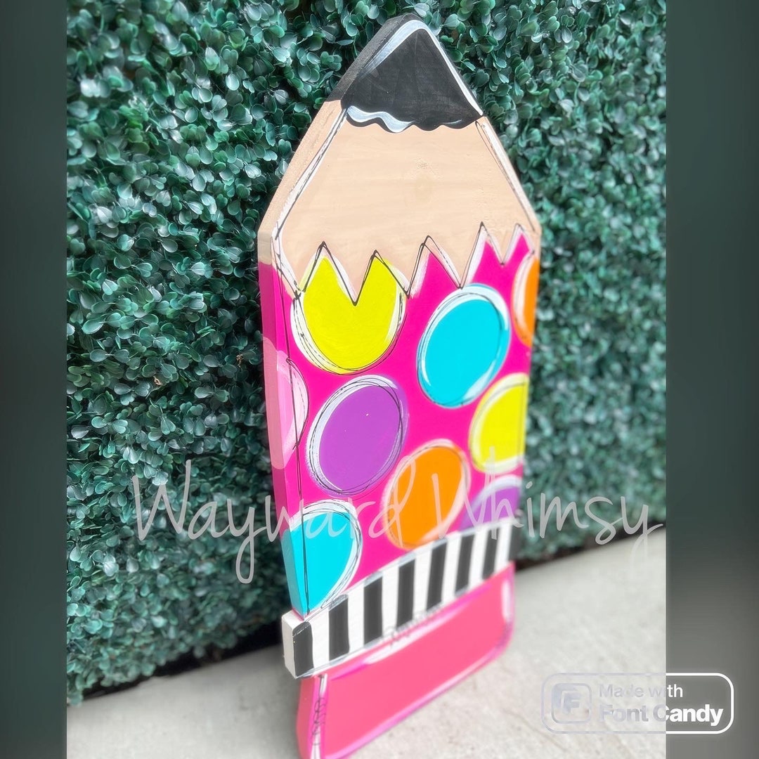 2 Ft Tall Leaner Sign- Teacher Pencil- Classroom - Wall Leaner Sign - Etsy