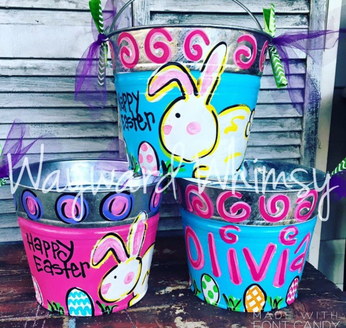 Personalized EASTER Pails Buckets - Etsy