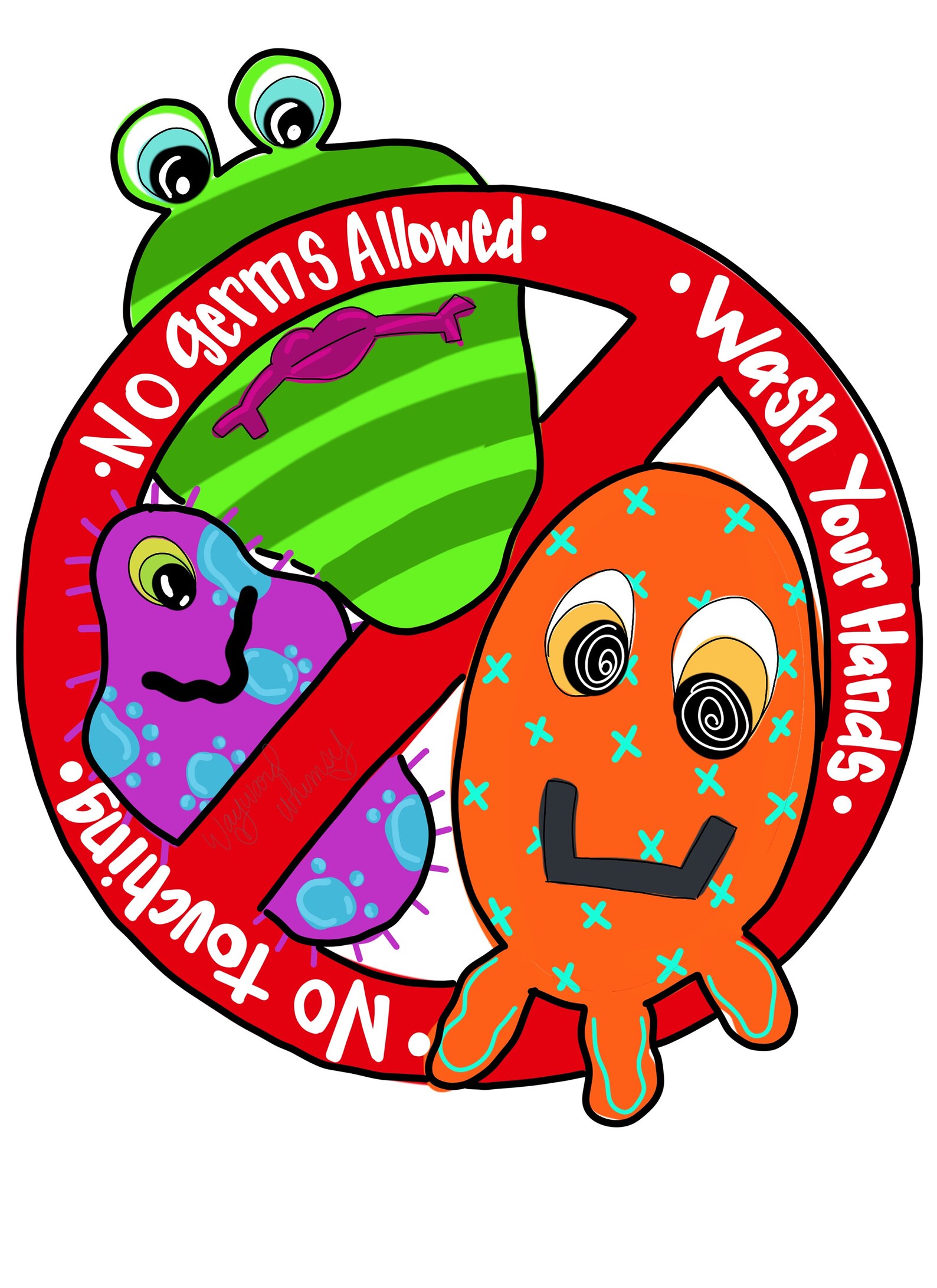 No Germs allowed Quarantine Door Hanger downloadable file | Etsy