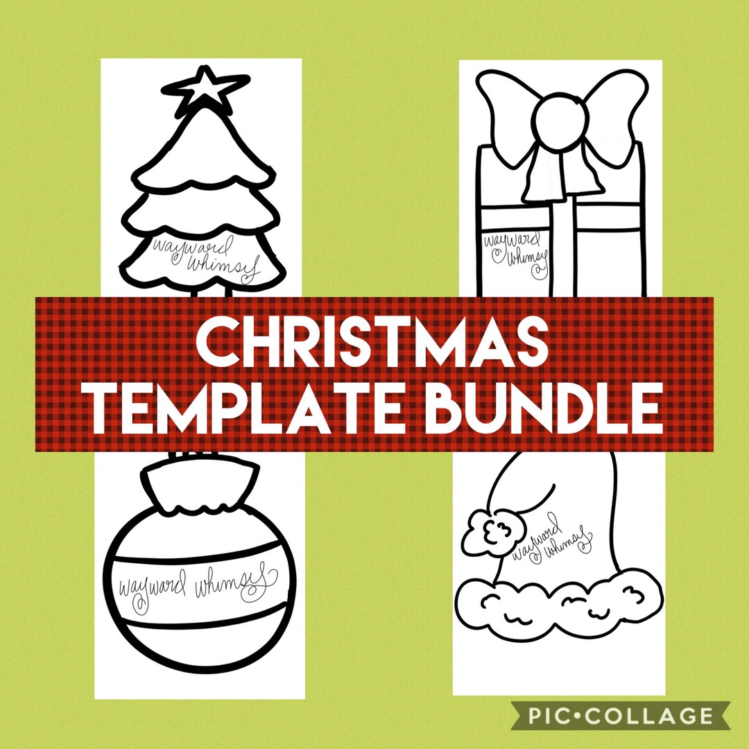 Christmas Basic Shape Bundle Door Hanger Downloadable File Printable ...