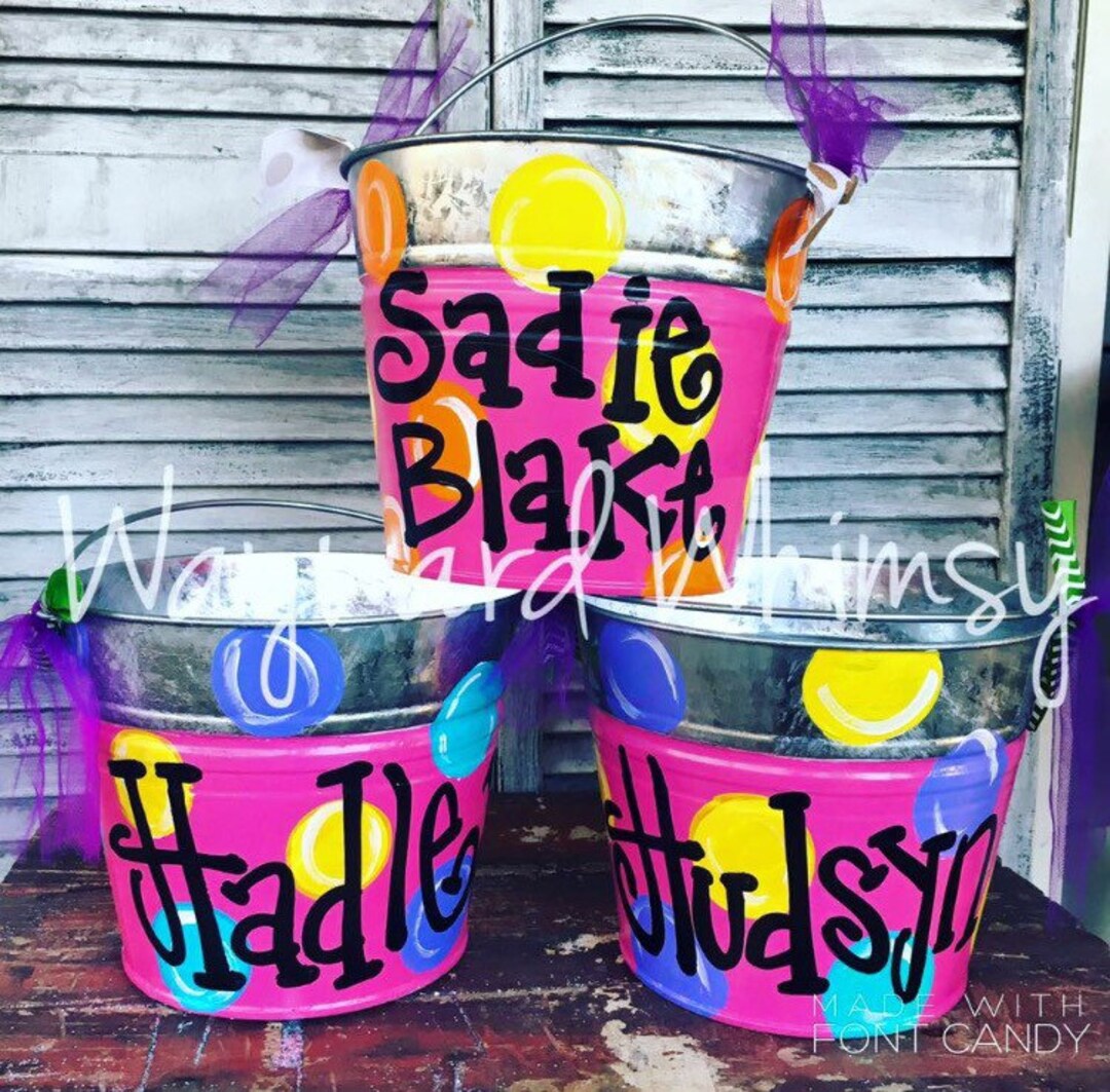 Personalized Pails Buckets Easter - Etsy
