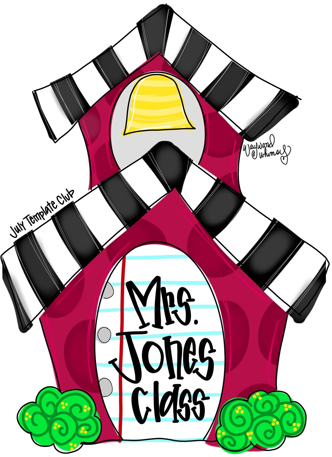 Schoolhouse Back to School Door Hanger Downloadable File Printable ...