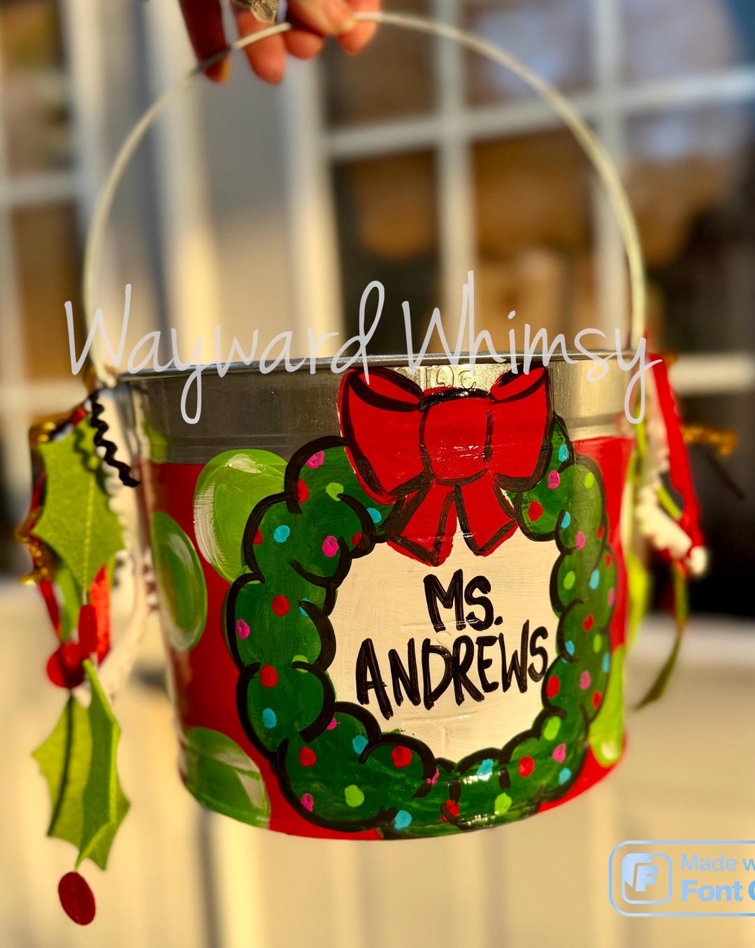 Personalized Polka Dot Christmas Pails Buckets Easter - Etsy