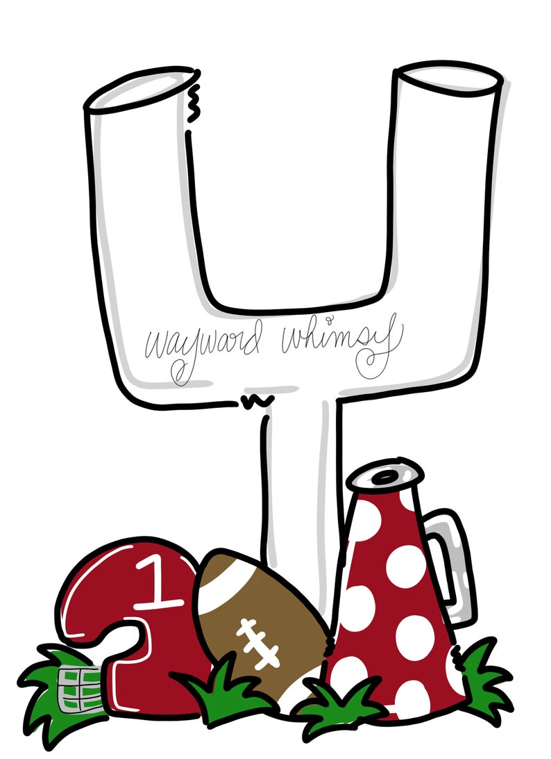Goal Post Door Hanger Downloadable File Printable Template - Etsy