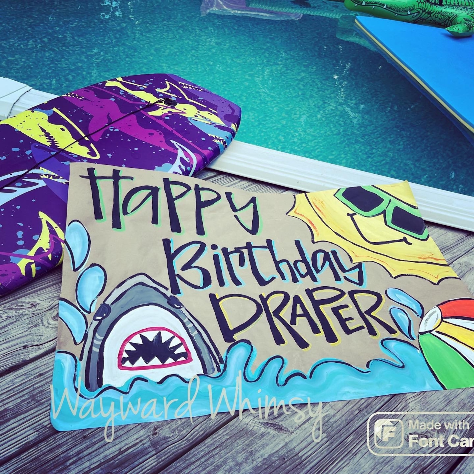 Hand Painted Custom Party Banner Birthday Banner Kraft Paper - Etsy