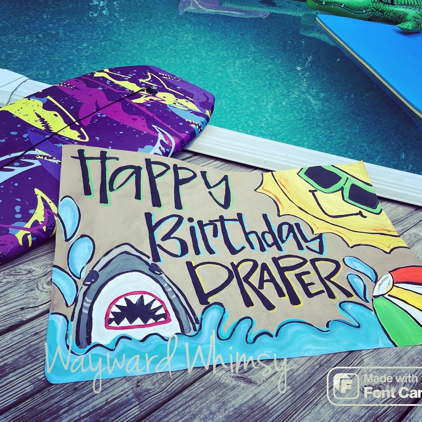 Hand Painted Custom Party Banner Birthday Banner Kraft Paper - Etsy