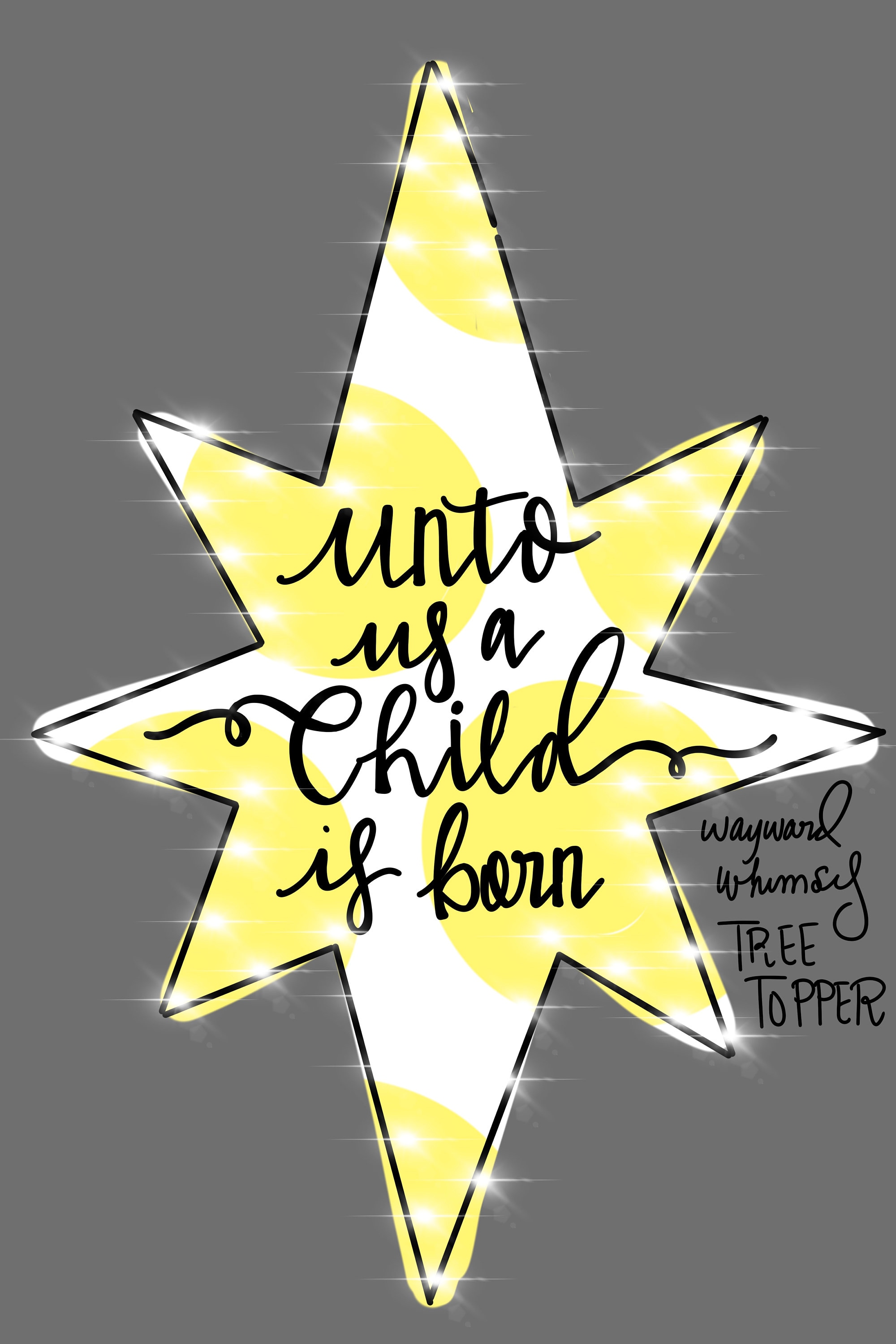 Tree Topper Template Christmas Star Downloadable File Printable ...