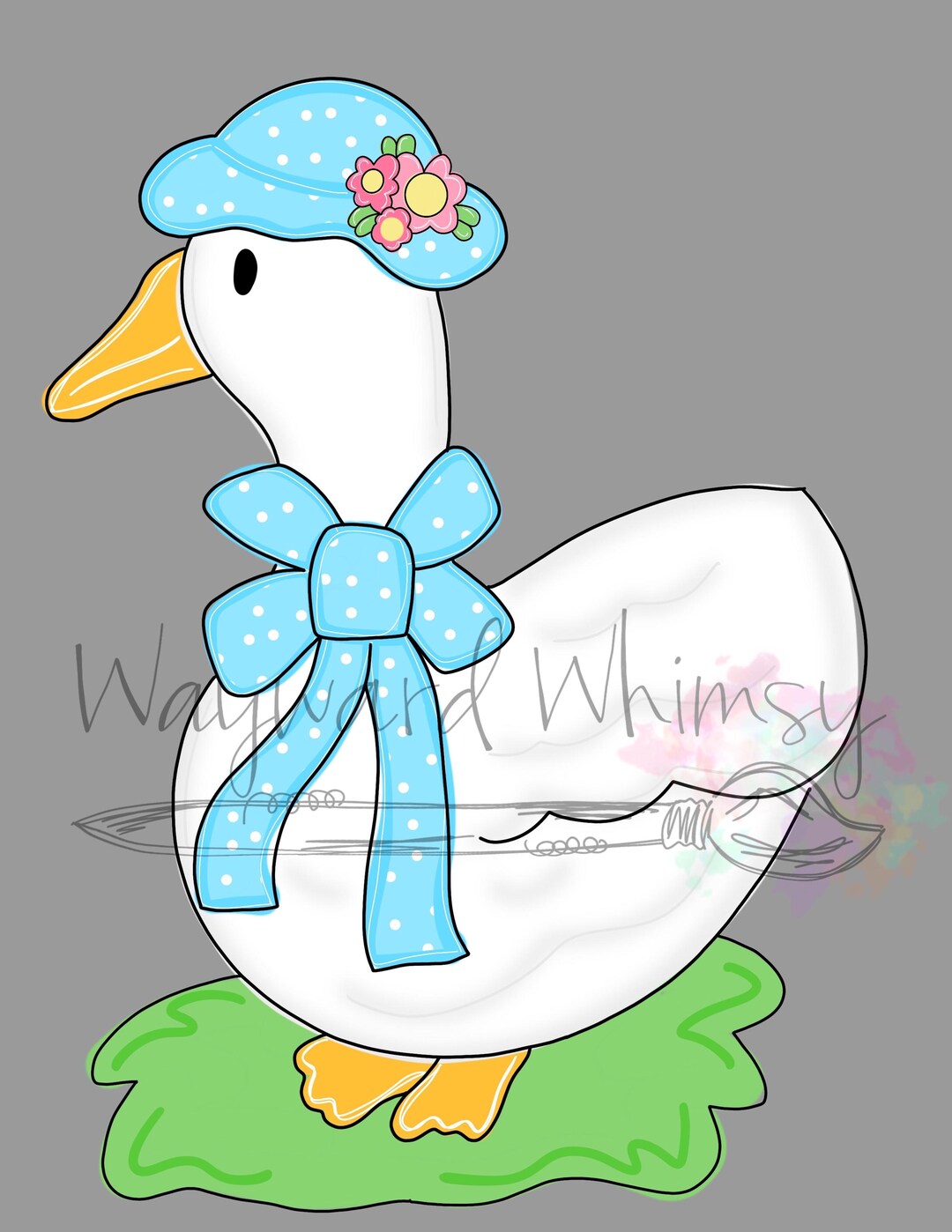 Lady Goose Door Hanger Downloadable File Printable Template - Etsy