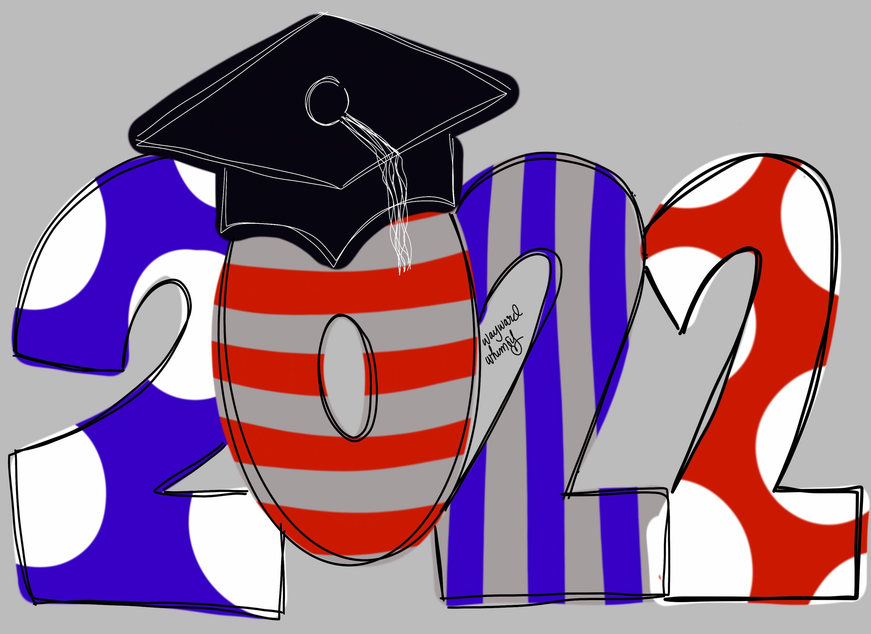 2022 Graduation Door Hanger Downloadable File Printable Template - Etsy