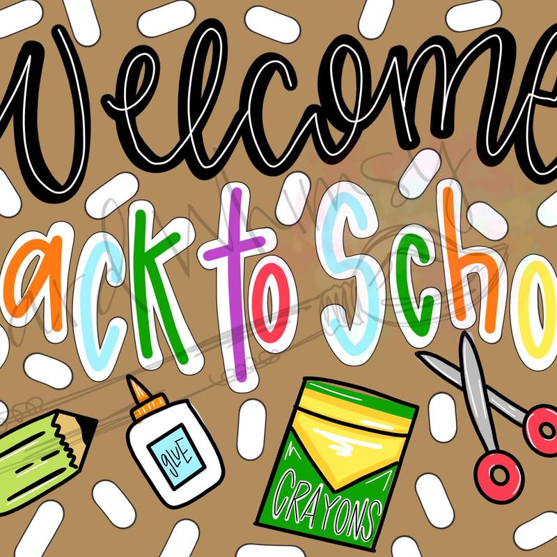 Welcome Back to School Banner Hand Painted - Etsy