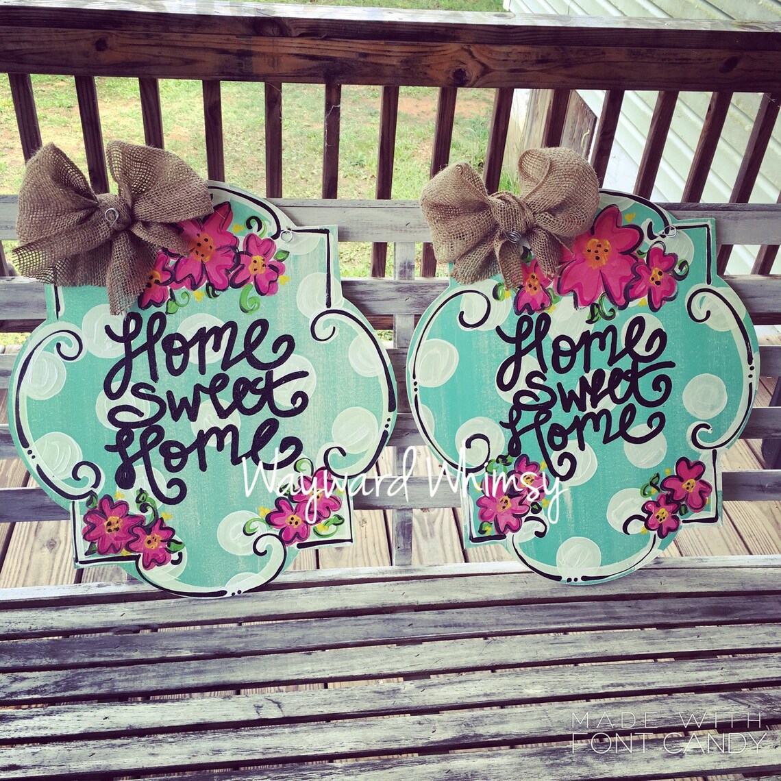 Home Sweet Home Home Welcome Sign Wood Cut Out Hanger - Etsy