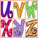 26 Letter Alphabet- Hand Lettered Curly Whimsical Font Door Hanger ...
