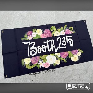 Hand Painted Custom Flowers Theme Birthday Banner- Kraft Paper Banner ...