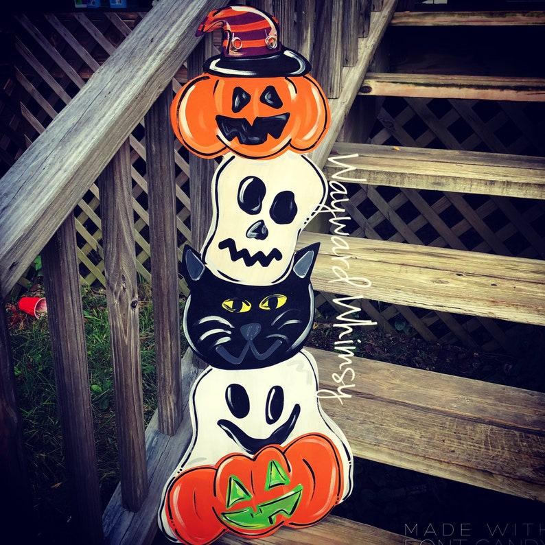 Halloween Characters Stack Cut Out Door Hanger - Etsy