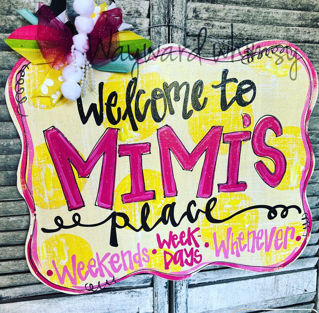 Funky Fun Welcome Sign Wood Cut Out Hanger - Etsy