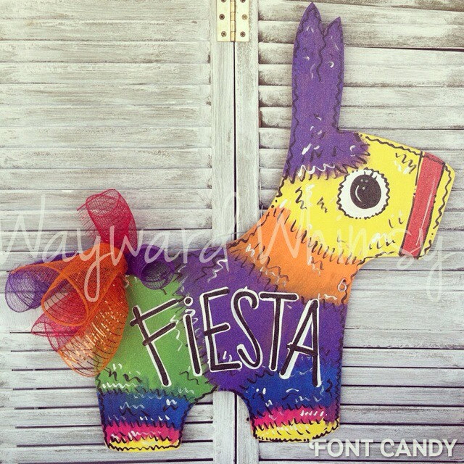 Fiesta Pinata Door Hanger - Etsy