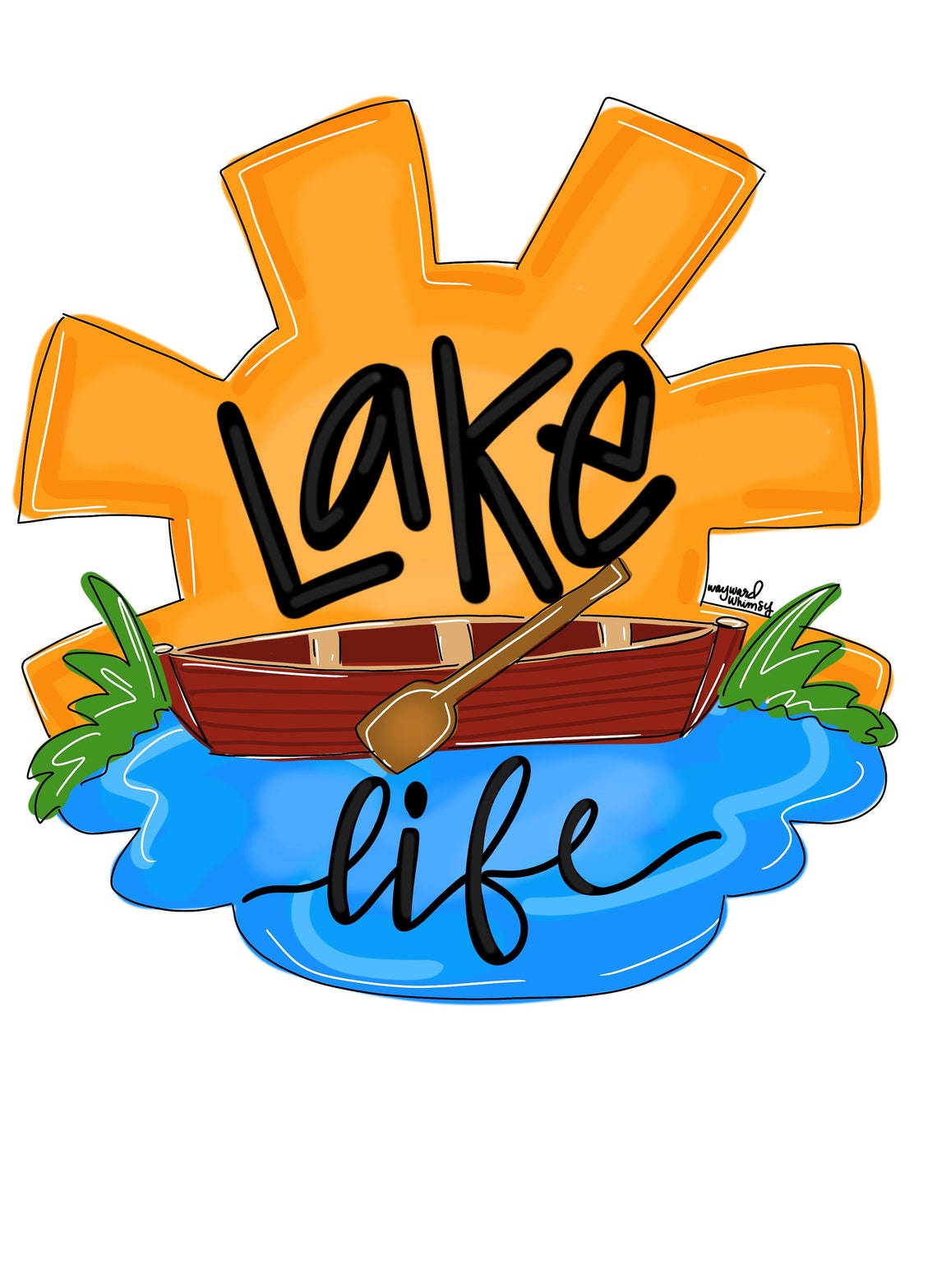Lake Life Door Hanger Downloadable File Printable Template - Etsy