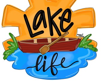 Lake Life Door Hanger Downloadable File Printable Template | Etsy