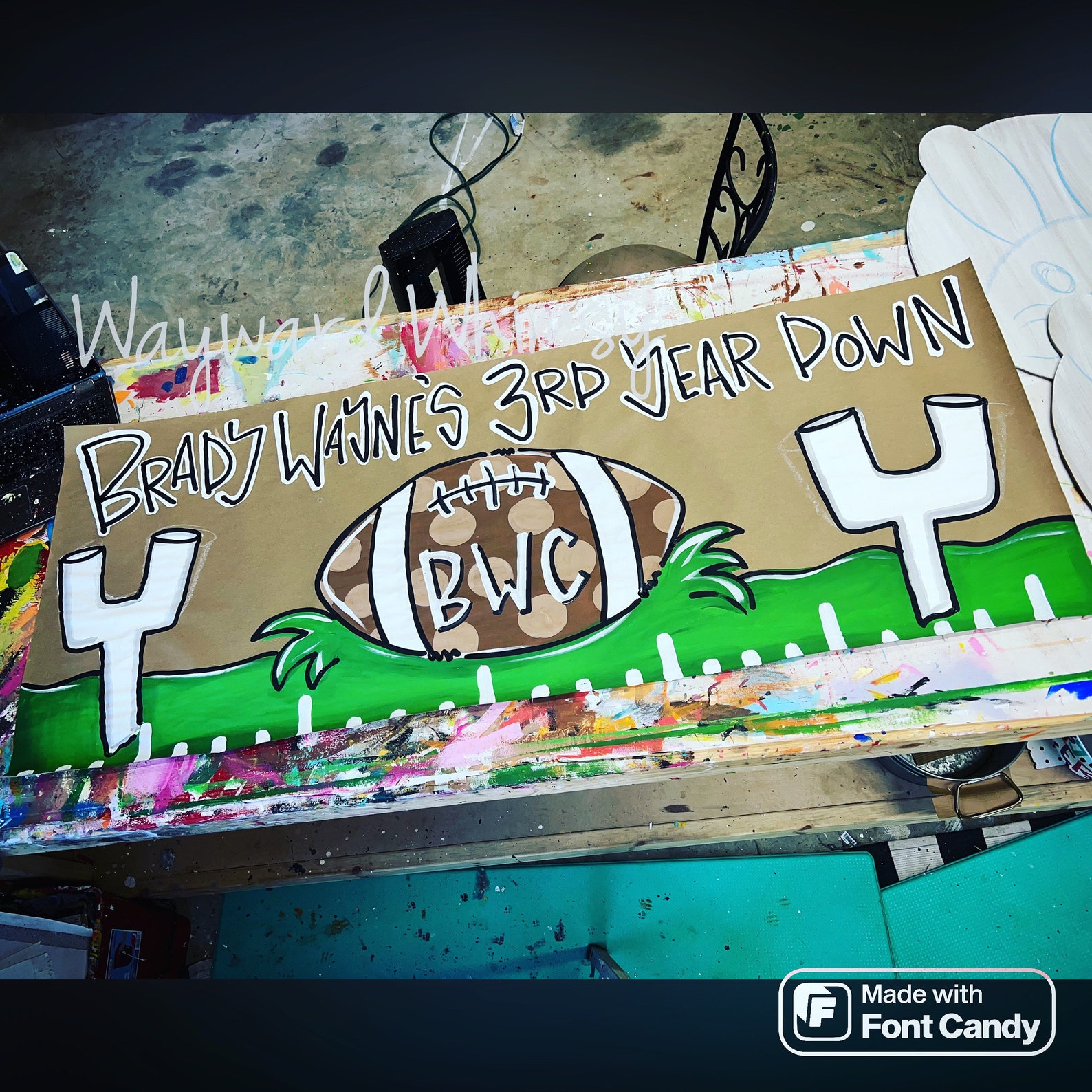 Hand Painted Custom Tailgate Banner- Party Banner- Birthday Banner ...