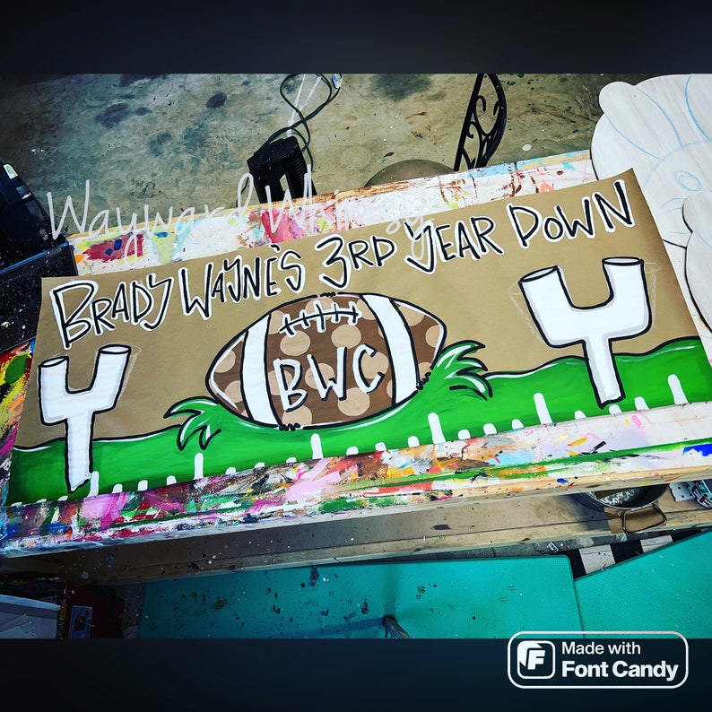 Hand Painted Custom Tailgate Banner- Party Banner- Birthday Banner ...
