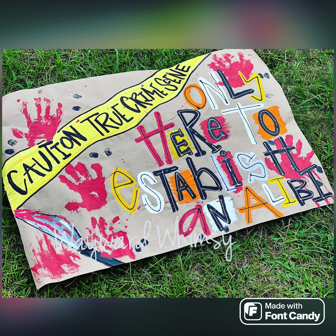 True Crime Hand Painted Custom Party Banner Birthday Banner - Etsy