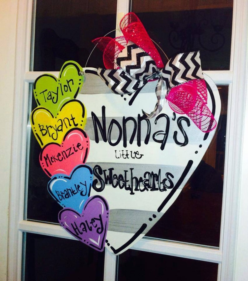 SWEETHEARTS Wood Cut Out Door Hanger - Etsy