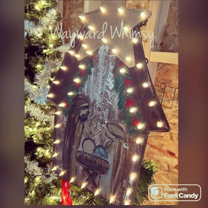 LIGHTED Nativity Wooden Tree Topper - Etsy