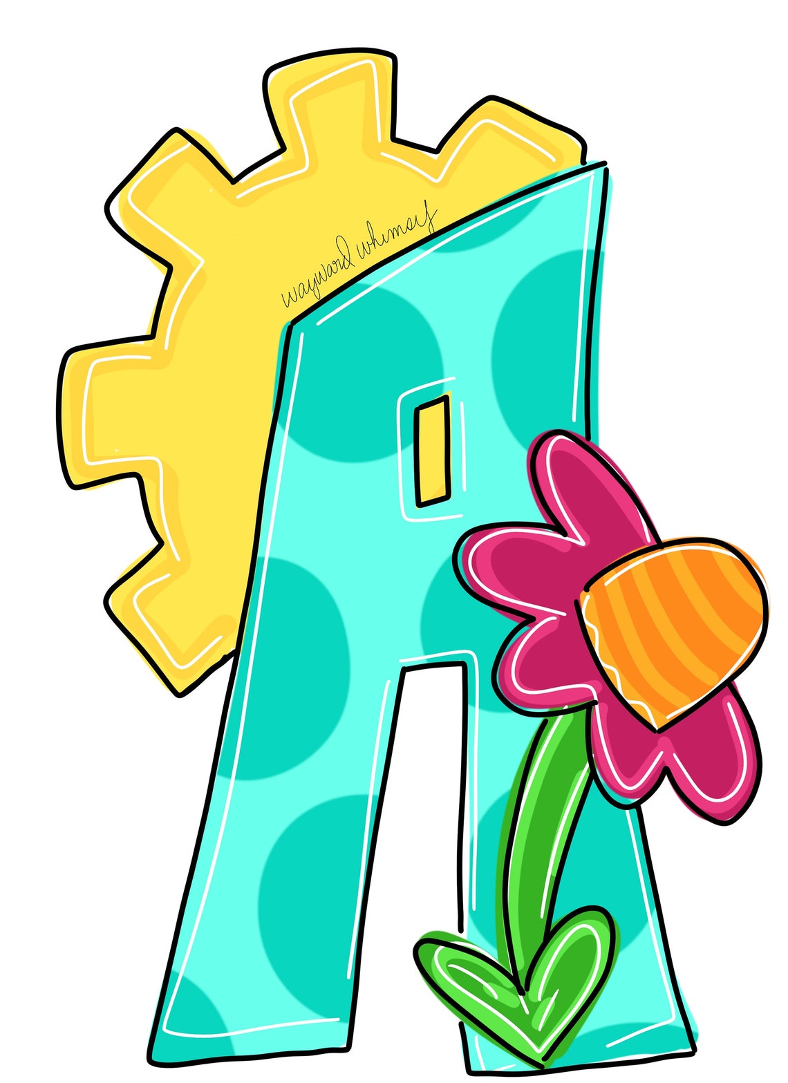 Spring Letter A Door Hanger Downloadable File Printable | Etsy