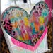 Abstract Color Melt Heart Wooden Door Hanger - Etsy