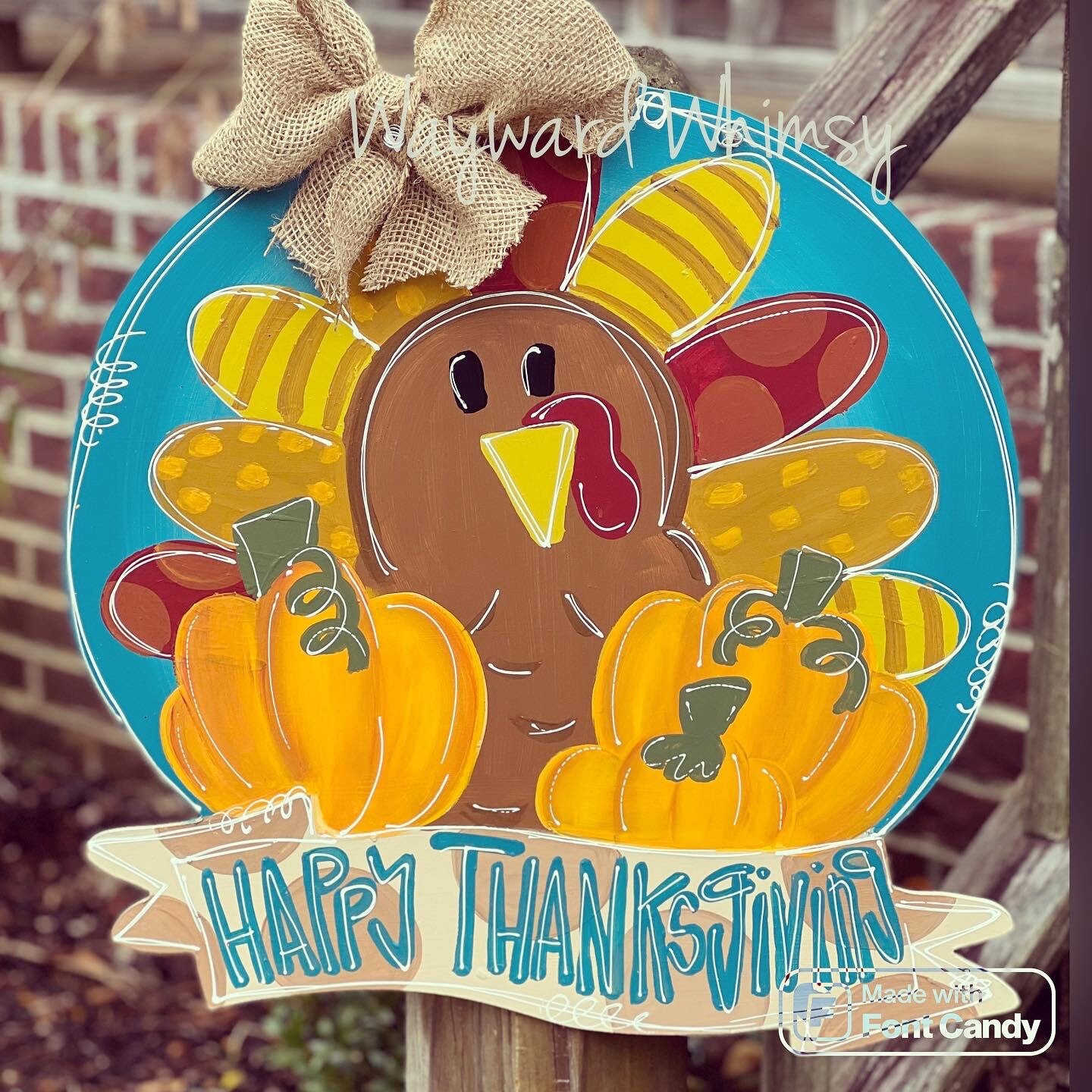 Happy Thanksgiving Turkey Banner