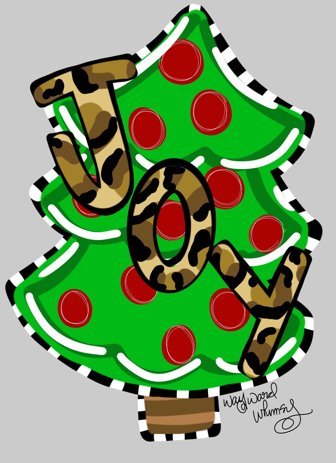 Joy Christmas Tree Door Hanger Downloadable File Printable Template - Etsy