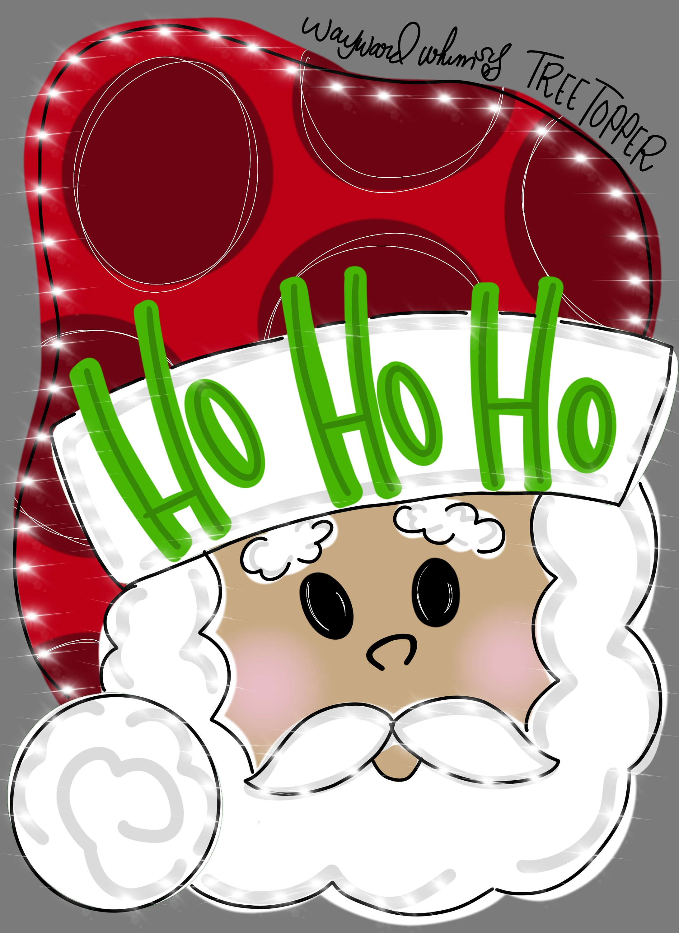 Tree Topper Template Christmas Santa Downloadable File Printable ...