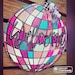 Disco Ball Welcome Sign Wood Cut Out Hanger - Etsy
