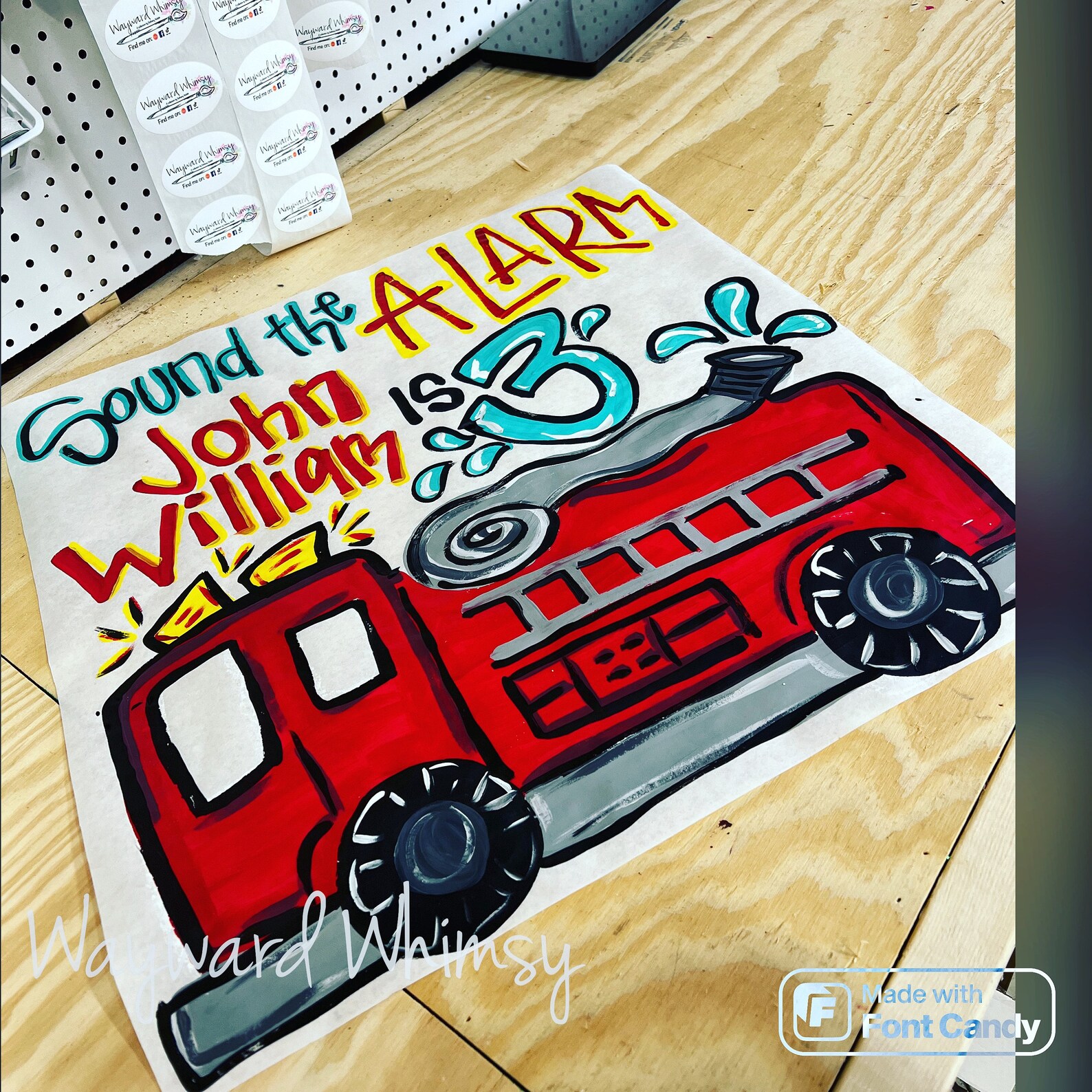 Hand Painted Custom Party Banner- Birthday Banner- Kraft Paper Banner ...