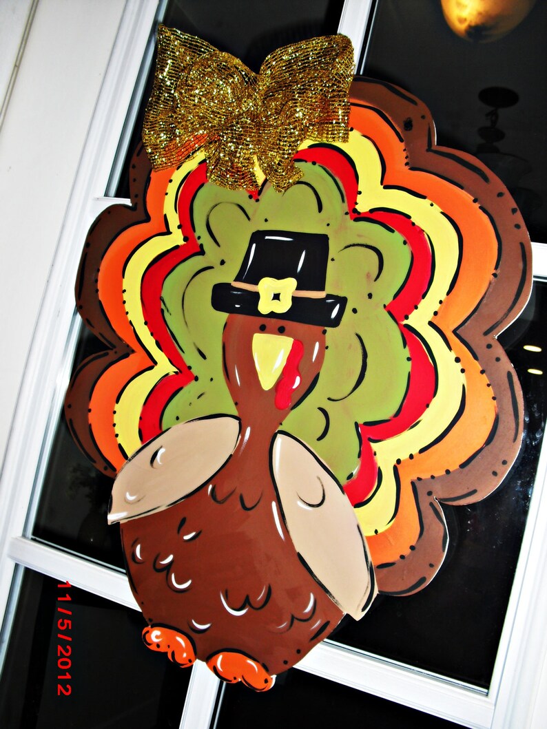 Turkey Wood Cut Out Door Hanger - Etsy