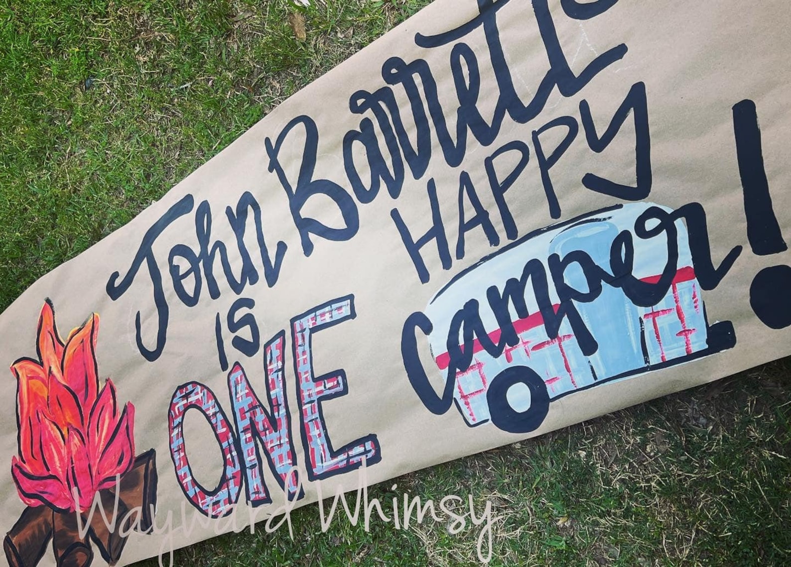 Hand Painted Custom Party Banner Birthday Banner Kraft Paper - Etsy